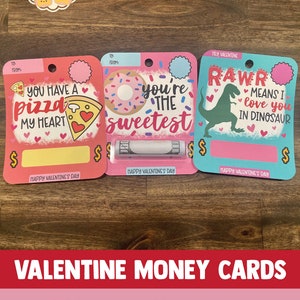 Valentine's Day Money Cards, Printable Card, Money Card, Kid's ...
