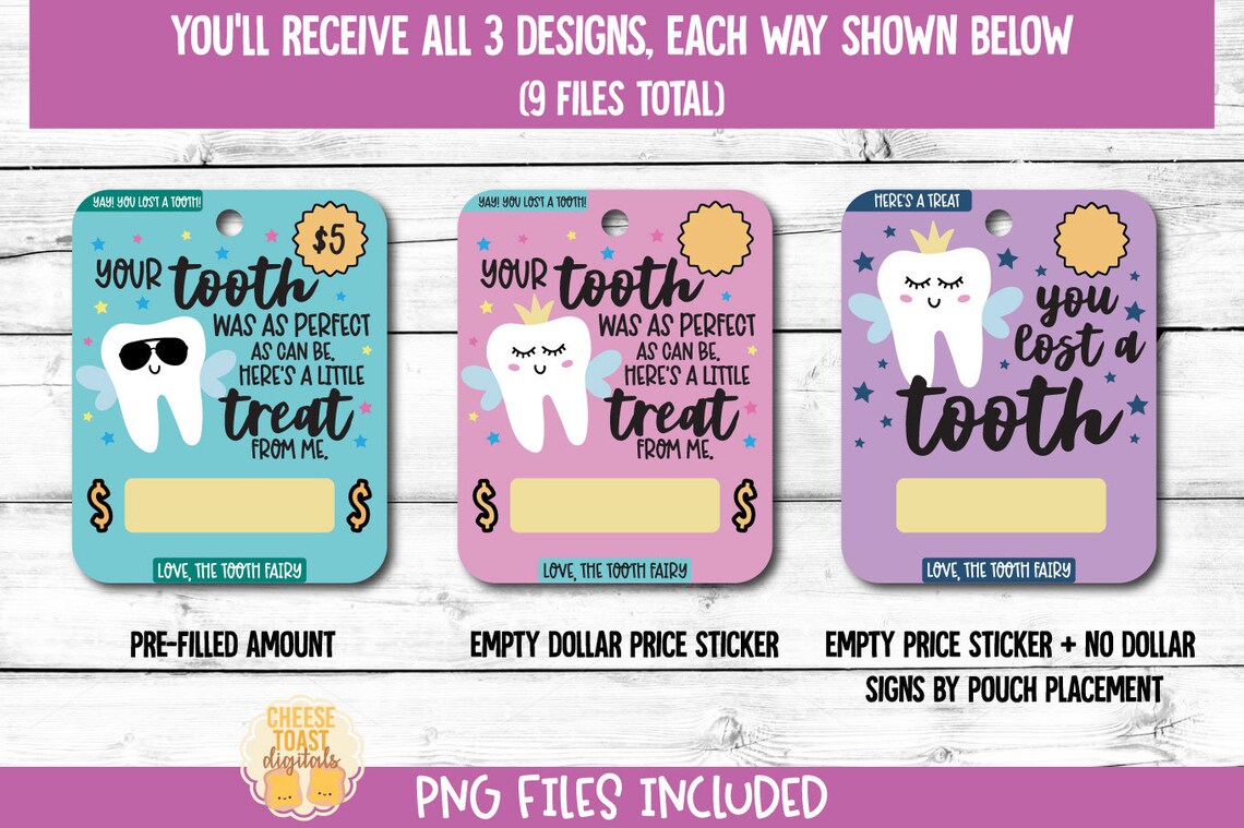 Printable Tooth Fairy Money Card Money Card Tooth Fairy - Etsy
