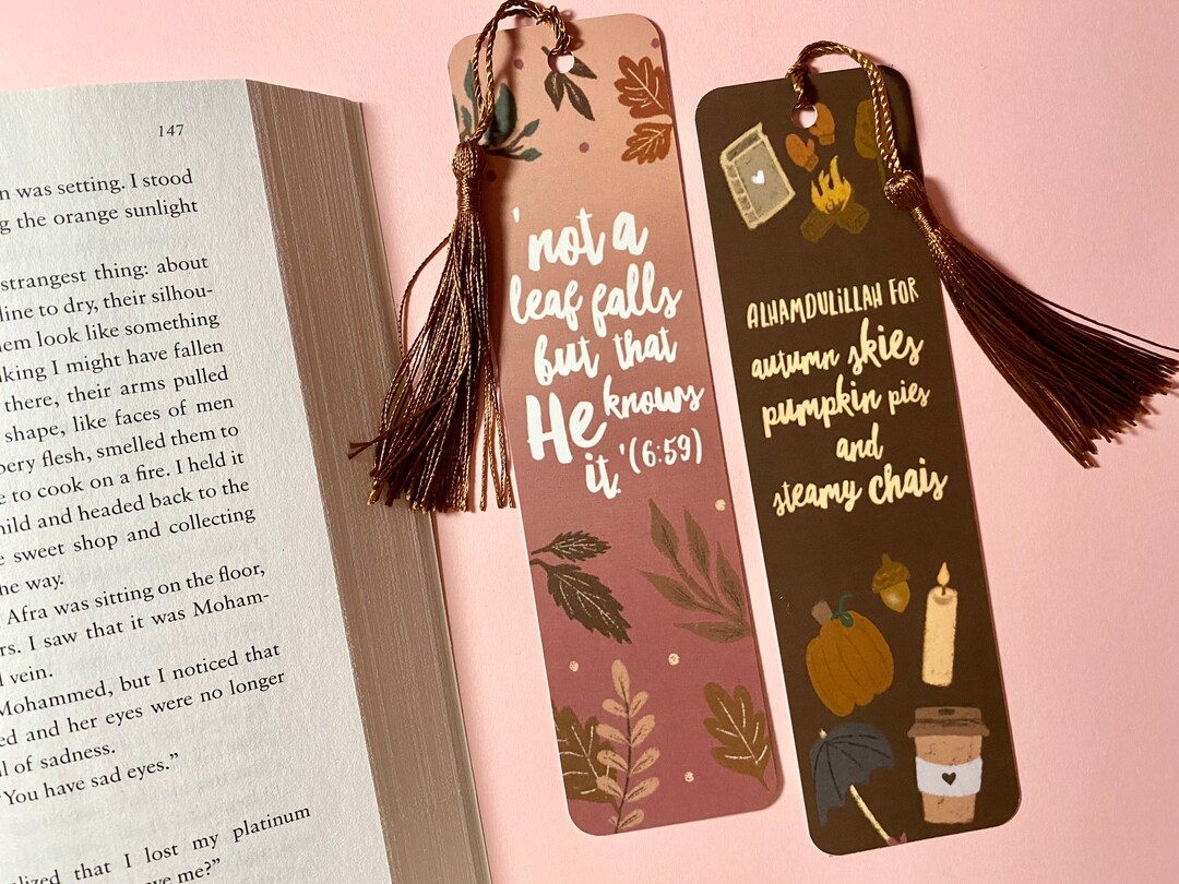 2 Pack Fall Vibes Bookmarks | Autumn Vibes Bookmarks | Islamic Bookmark ...