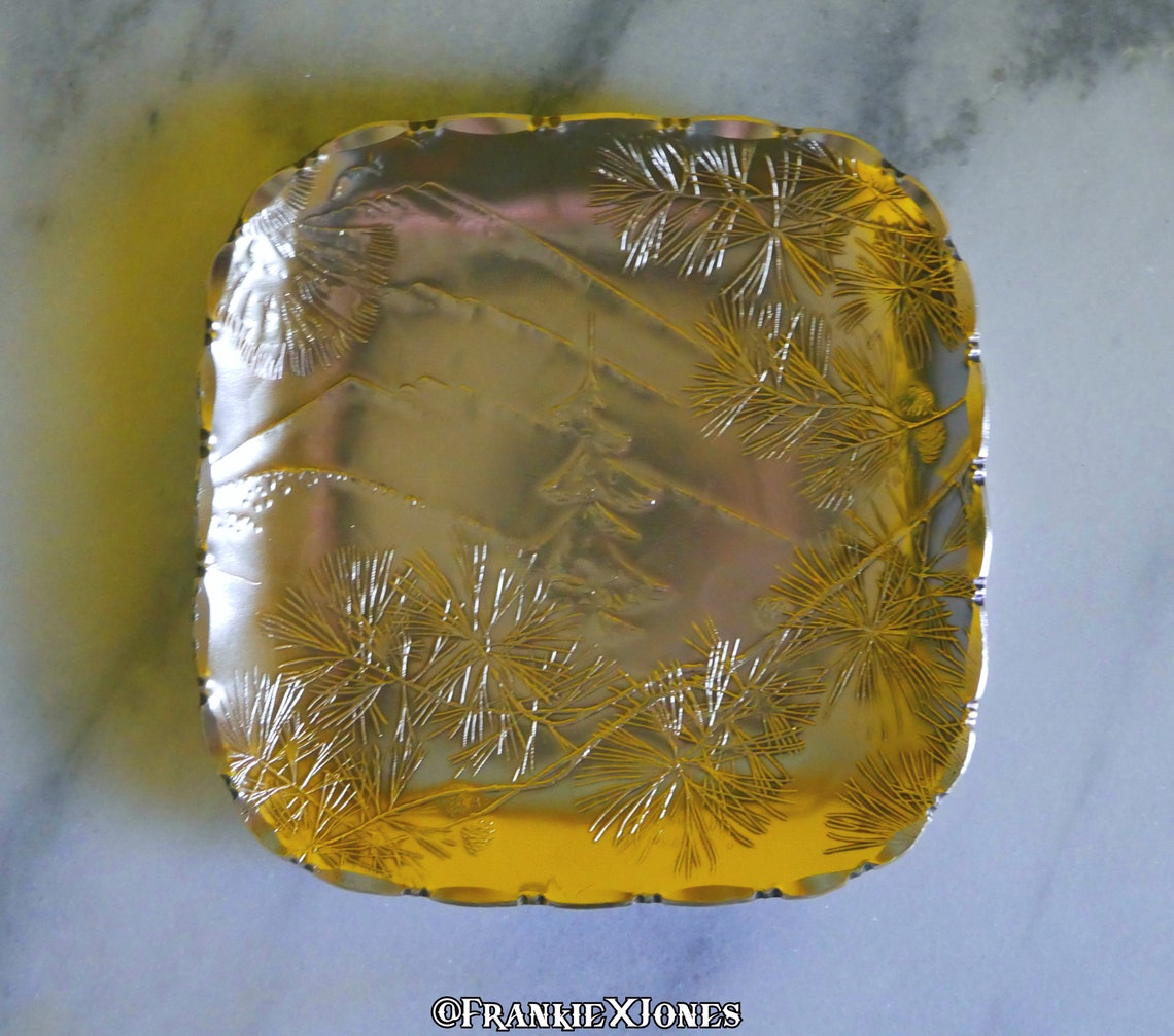 Set of 2 Mid Century Arthur Armour Aluminum Pine Plates - Etsy