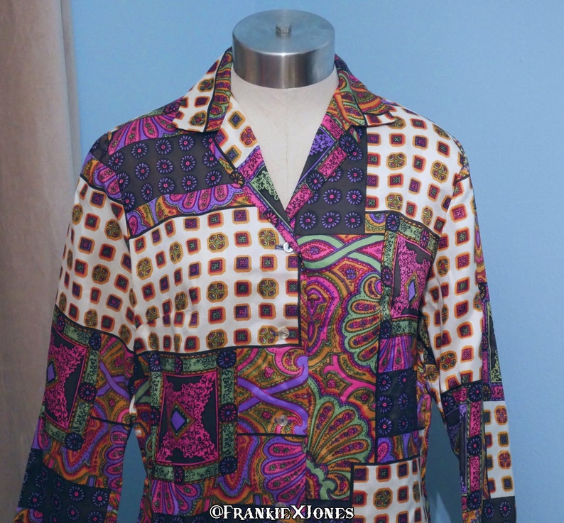 1970's Paisley Patchwork Blouse - Etsy