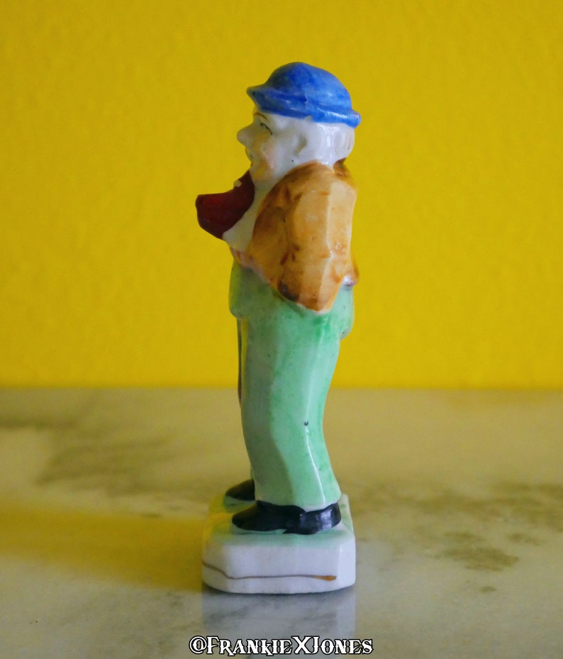 Porcelain Old Man Smoking Pipe Figurine - Etsy