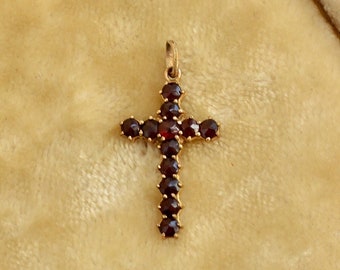 Victorian Garnet Cross - Etsy