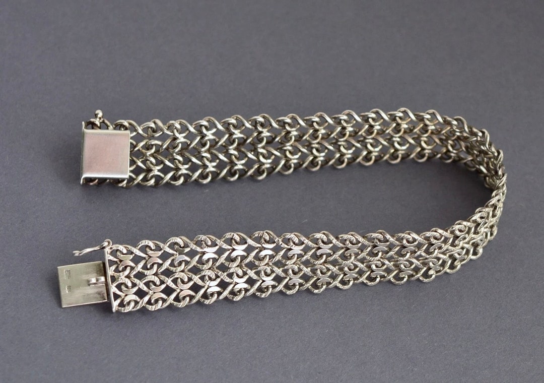 Vintage F.binder 835 Silver Mesh Chain Bracelet 19 Cm 7.5", FBM ...
