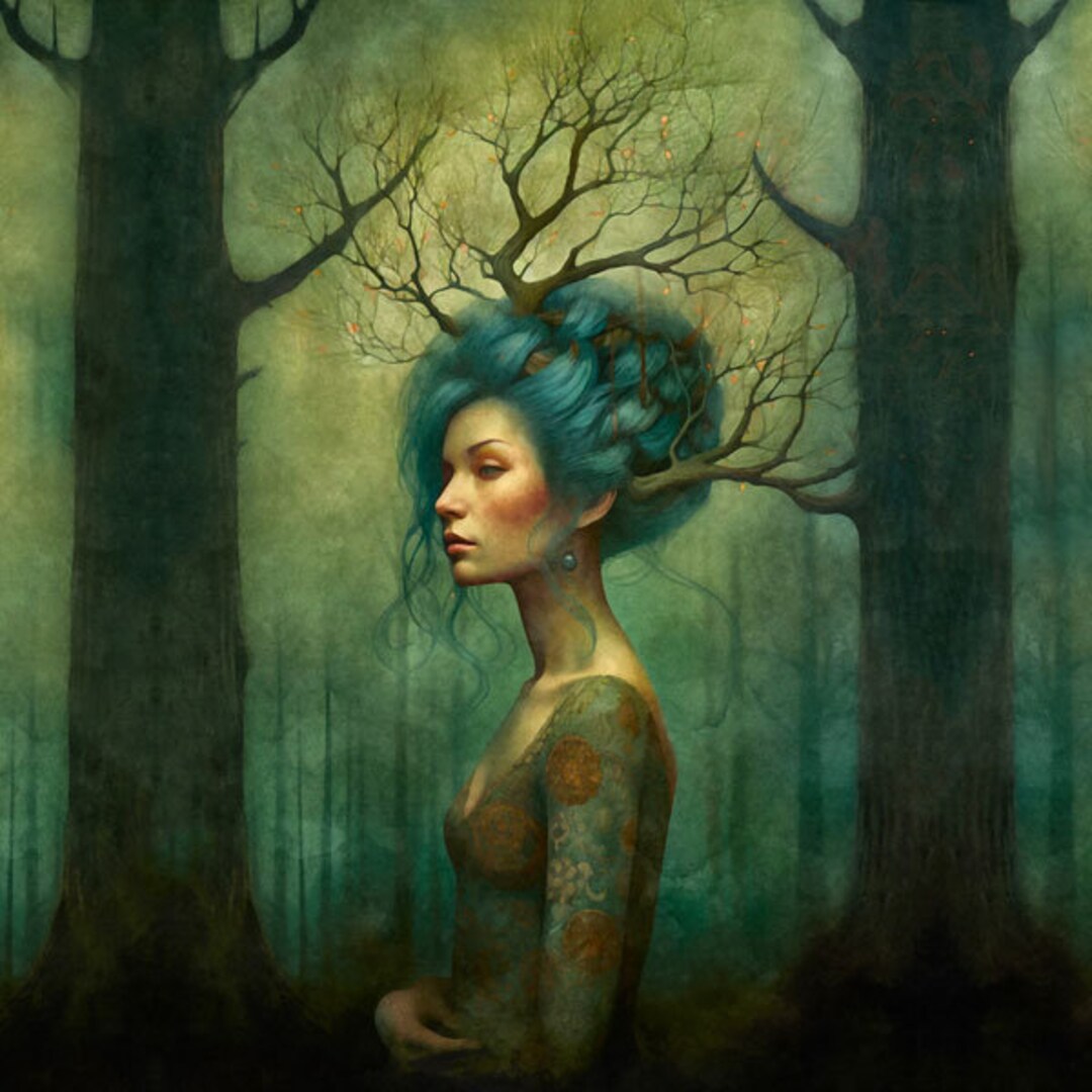 Panel Jersey Waldnymphe Maße:ca50x53cm nähen - Etsy.de