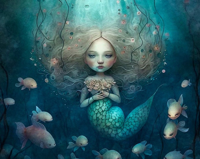 Sew Panel Jersey Mermaid Dimensions: Approx. 45x48cm - Etsy