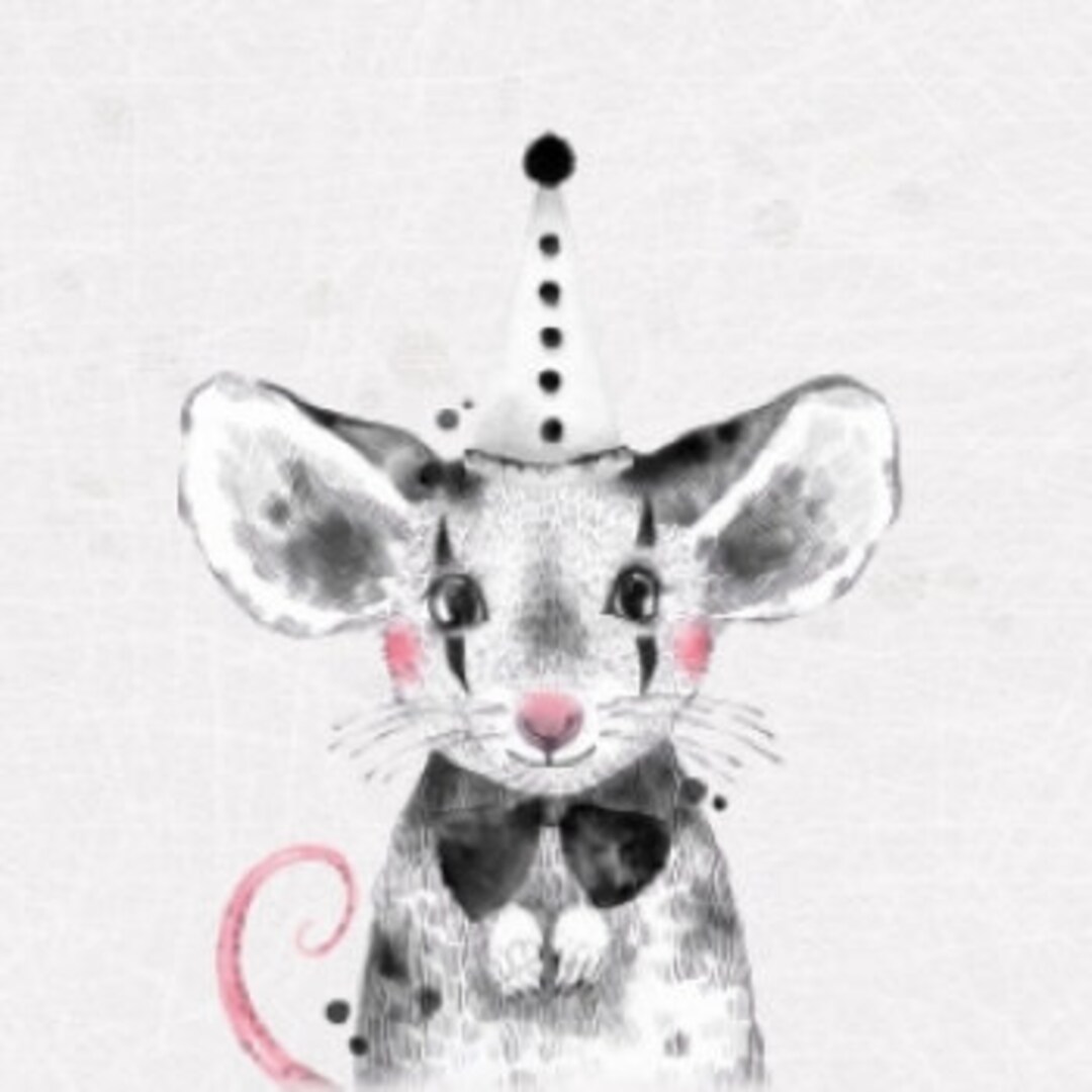 Panel French Terry Panel Maus im Zirkus nähen Sommersweat - Etsy.de