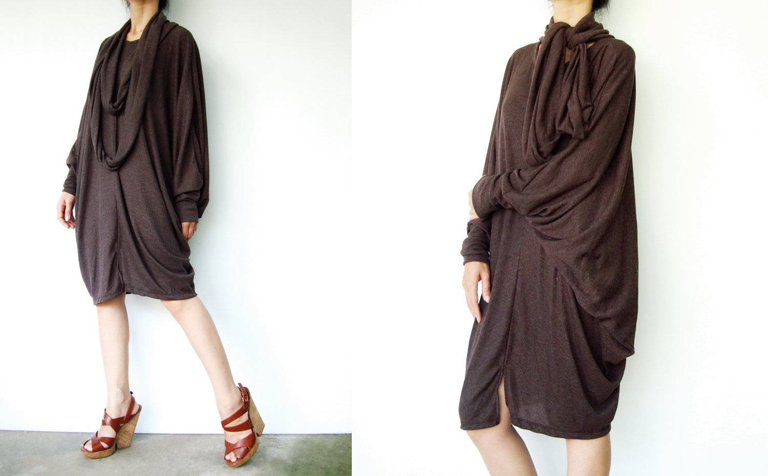 Boho Oversized Womens Tunic Extra Large Long Sleeves Tunic Dress in ...