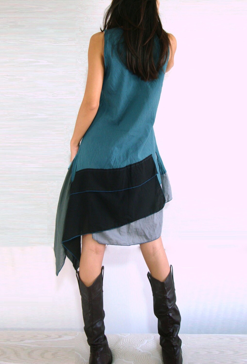 Cadet Blue Dress Pixie Dress Women Boho Bohemian Summer Dress Festival ...