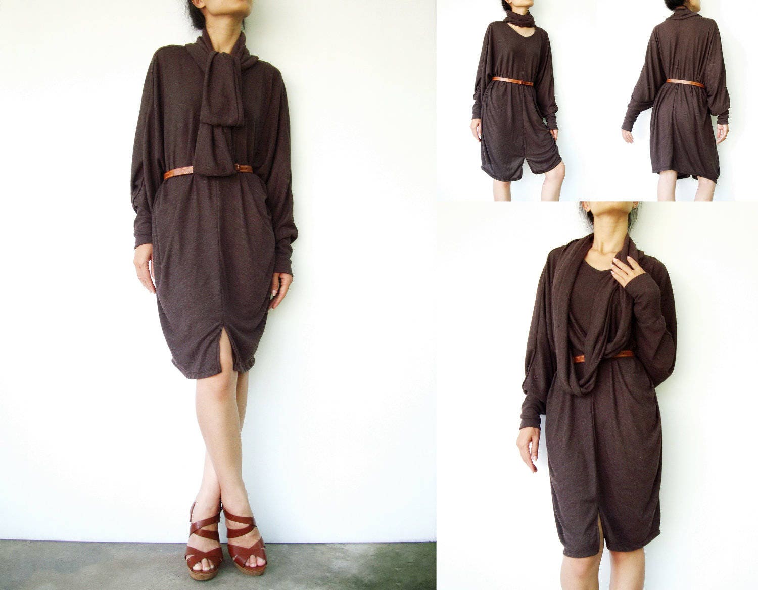 Boho Oversized Womens Tunic Extra Large Long Sleeves Tunic Dress in ...