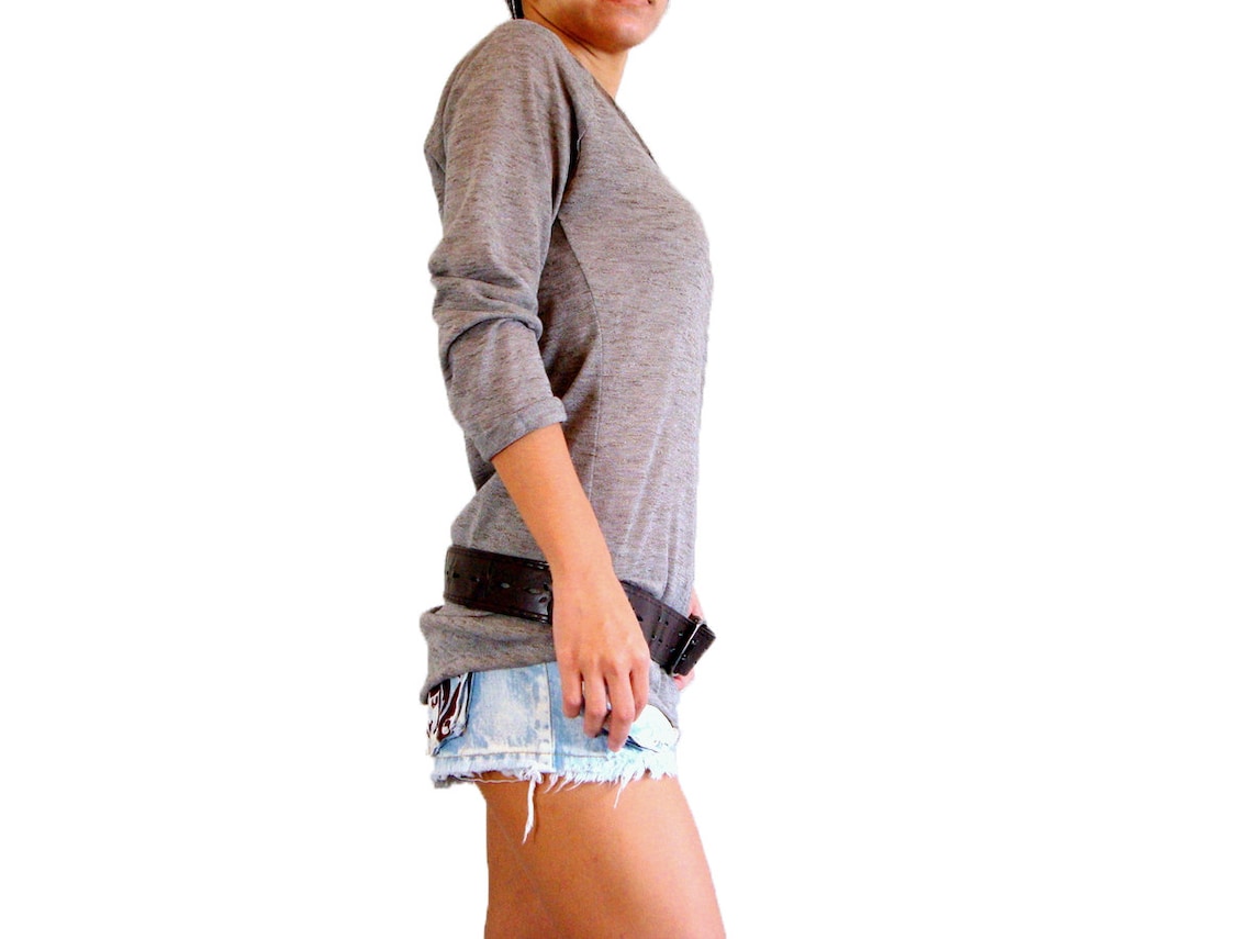 Women Brown Raglan Tee / Pocket Tee / Raglan Shirt With Pocket - Etsy