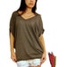 Chocolate Dark Brown Women Blouse Oversized Tee / Cozy Comfy Tee Poncho ...