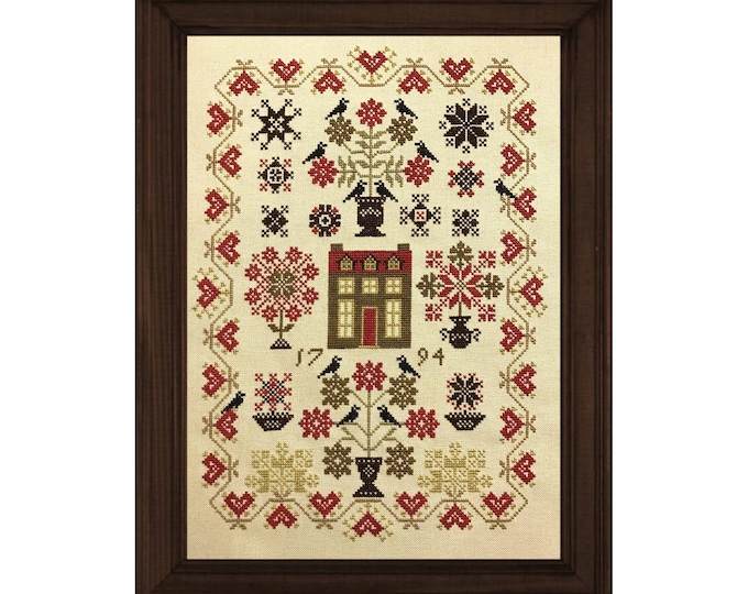 Librarian's House Sampler Cross Stitch Pattern PDF - Etsy
