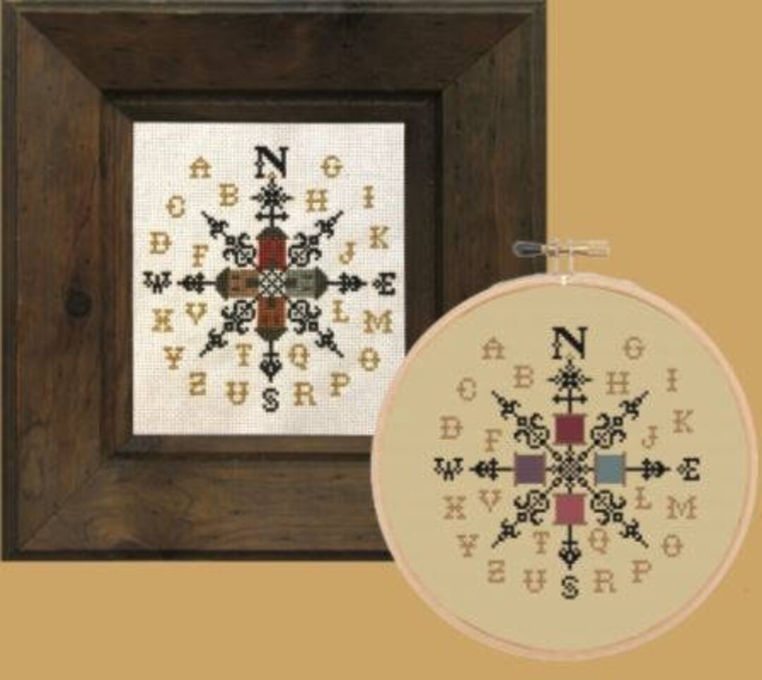 Compass Rose - Cross Stitch Pattern - PDF Digital Download - Etsy