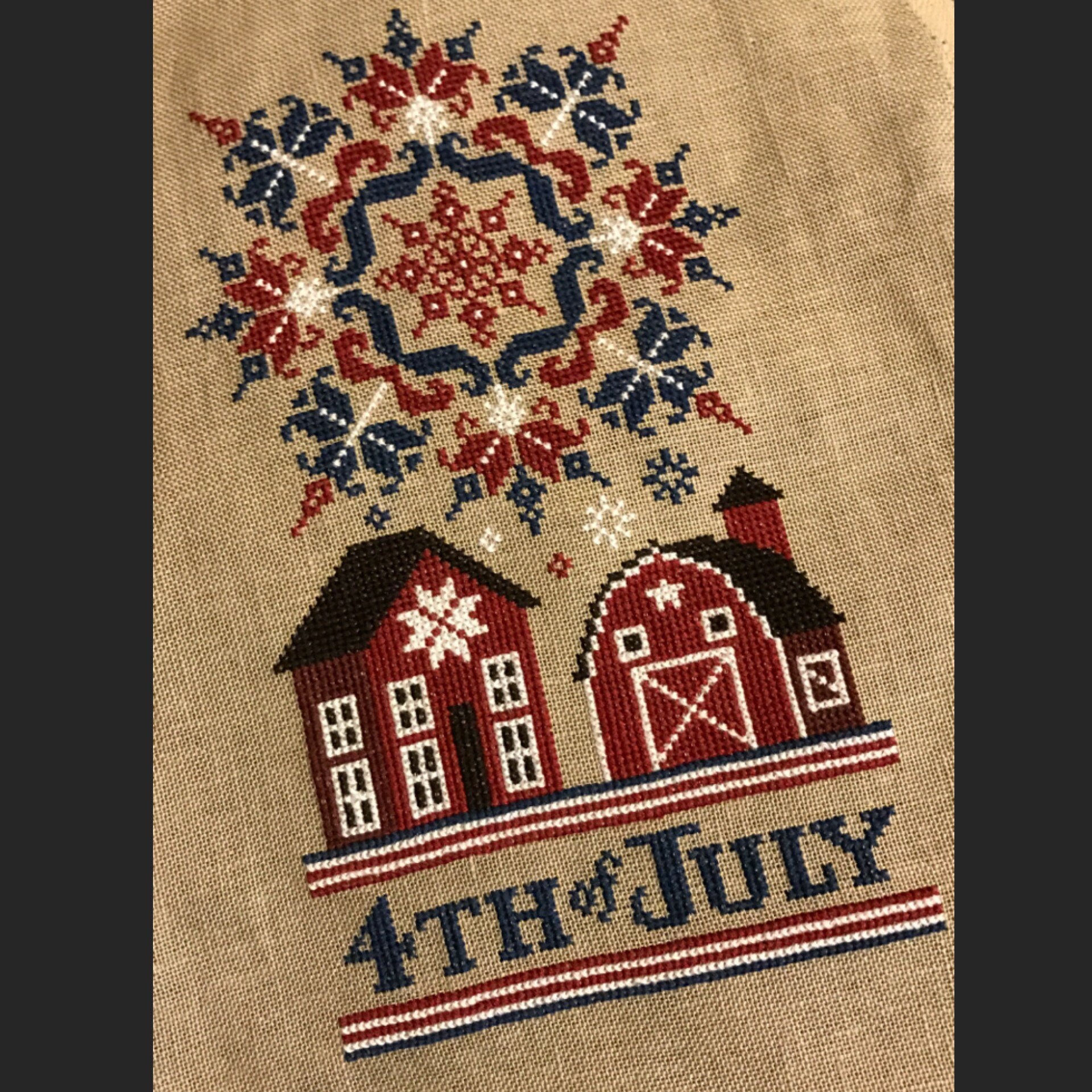 Cross Stitch Sewing & Fiber 4th of July PDF digital download cross stitch pattern Patriotic ...