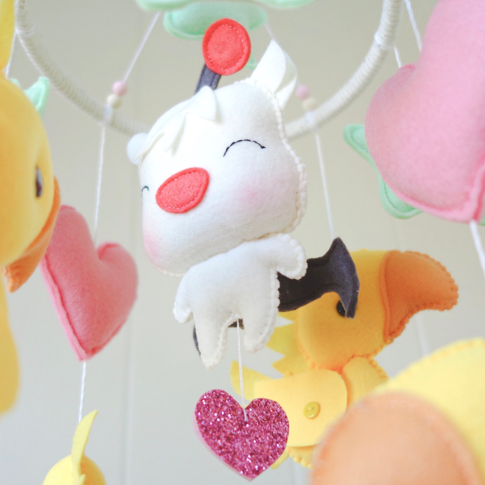 Final Fantasy Chocobo Moogle Cactuar Baby Crib Felt Mobile | Etsy