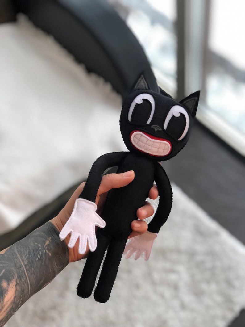 Cartoon Cat Handmade Plushie Felt Toy | Etsy