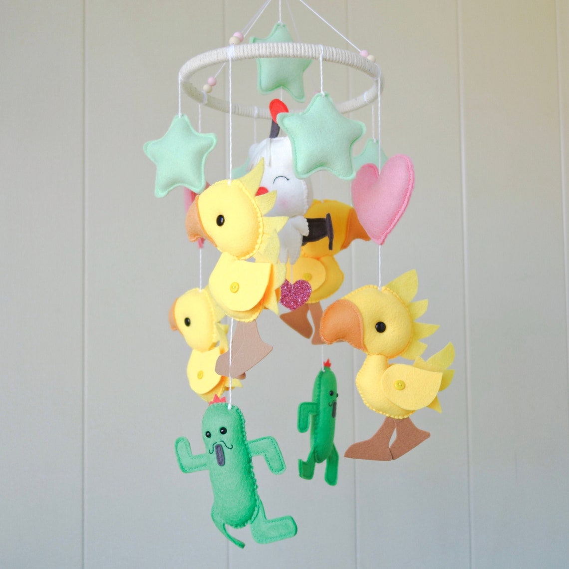 Final Fantasy Chocobo Moogle Cactuar Baby Crib Felt Mobile | Etsy