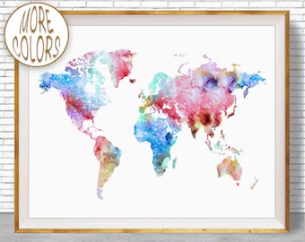 World map poster | Etsy