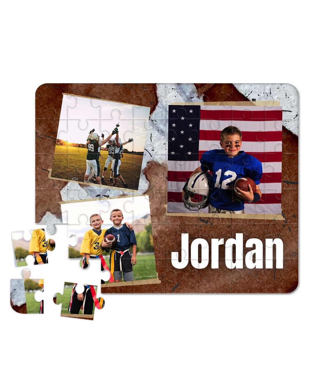 Custom Football Photo Puzzle: Personalized Birthday Gift (48 Pieces) - Etsy