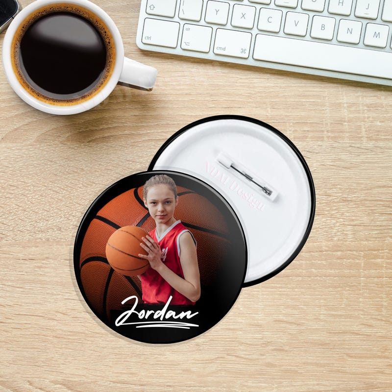 Basketball Buttons - Etsy