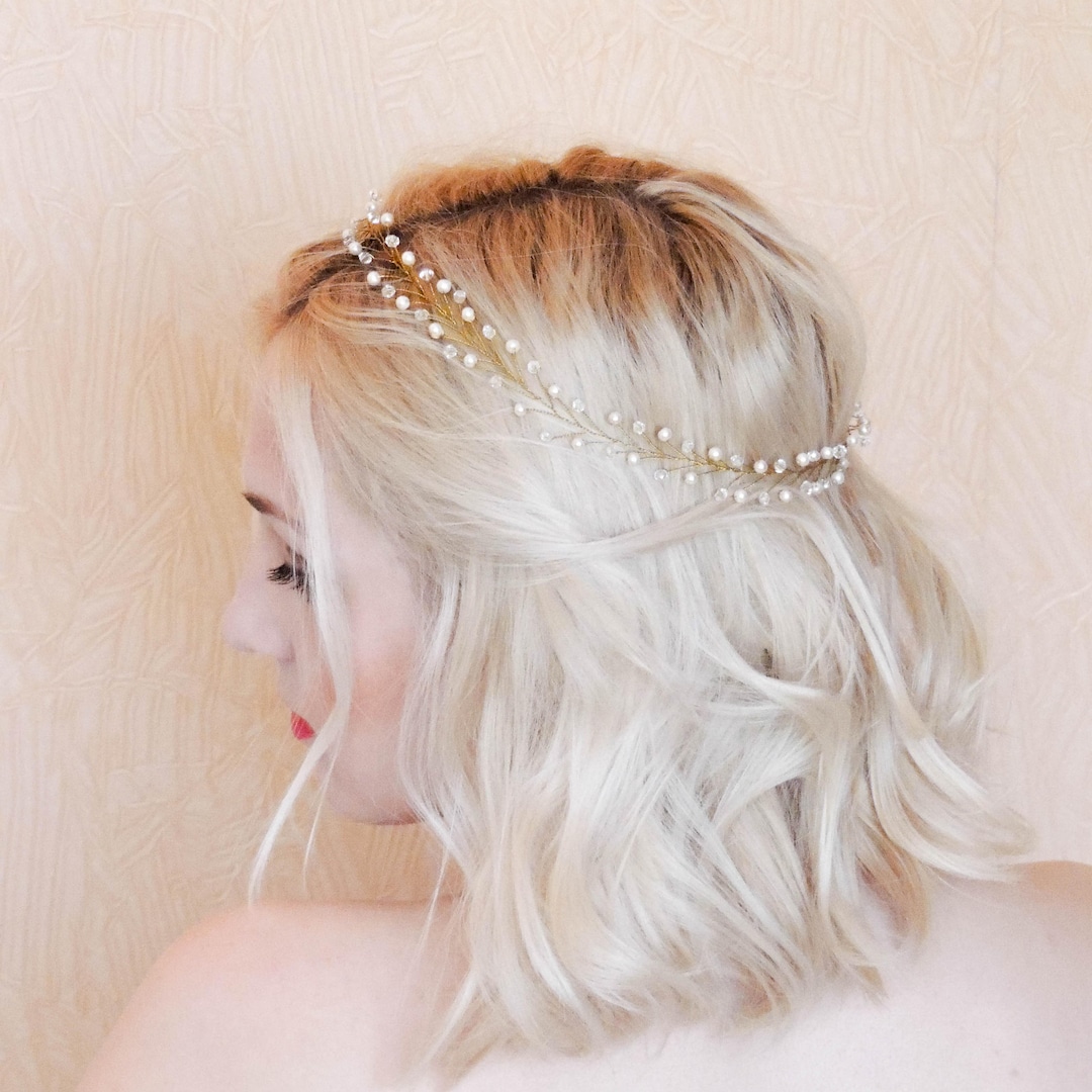 Bridal Hair Vine Wedding Hair Vine Bridal Hair Halo Delicate Gold ...