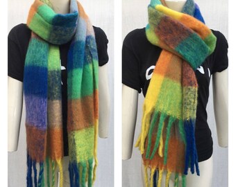 Rainbow colour scarf | Etsy