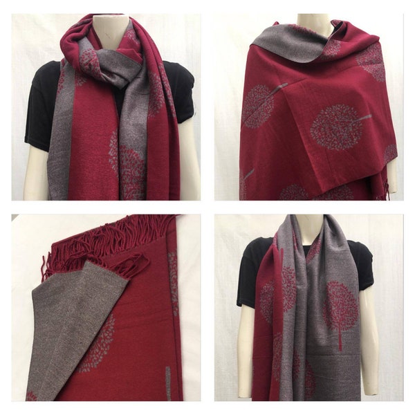 Maroon Scarf - Etsy