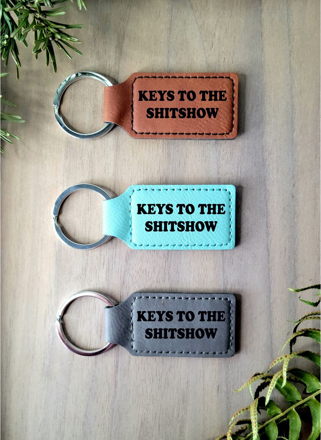Keys to the Shitshow Leather Keychain, Funny Key Fob - Etsy