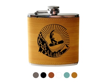 Winter Flask Glossy Blue Flask let It Snow perfect Gift for the Season ...
