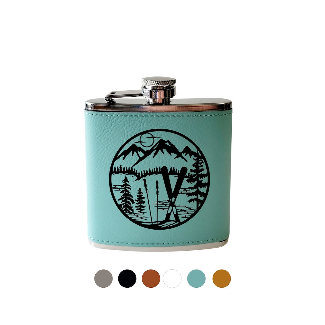 Flask Skiing in the Mountains. Personalized Skiing Snowboarding Hip ...