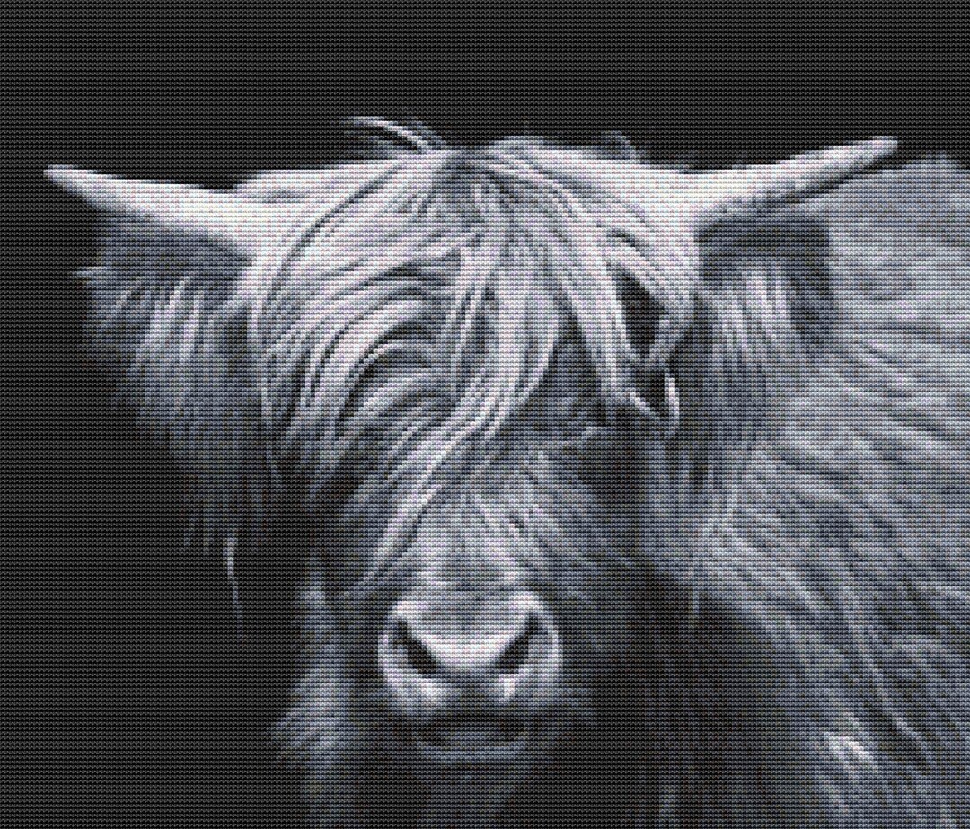 HIGHLAND COW Counted Cross Stitch Chart - Etsy
