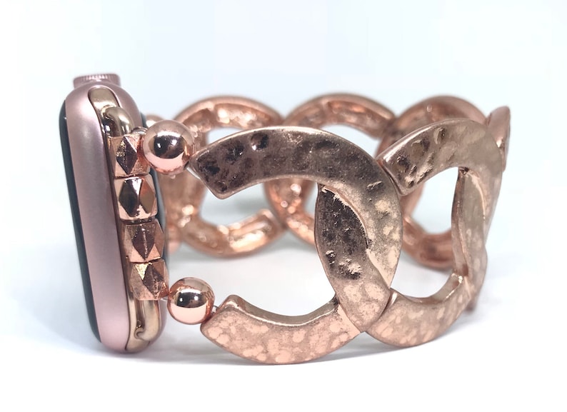 Apple Watch Band Rose Gold Round Circle Link Apple Watch | Etsy