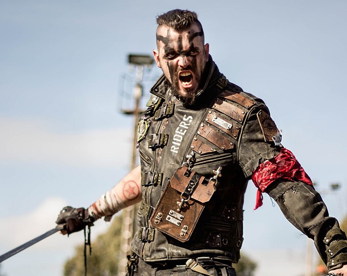 Post Apocalyptic Wasteland Leather Jacket - Etsy