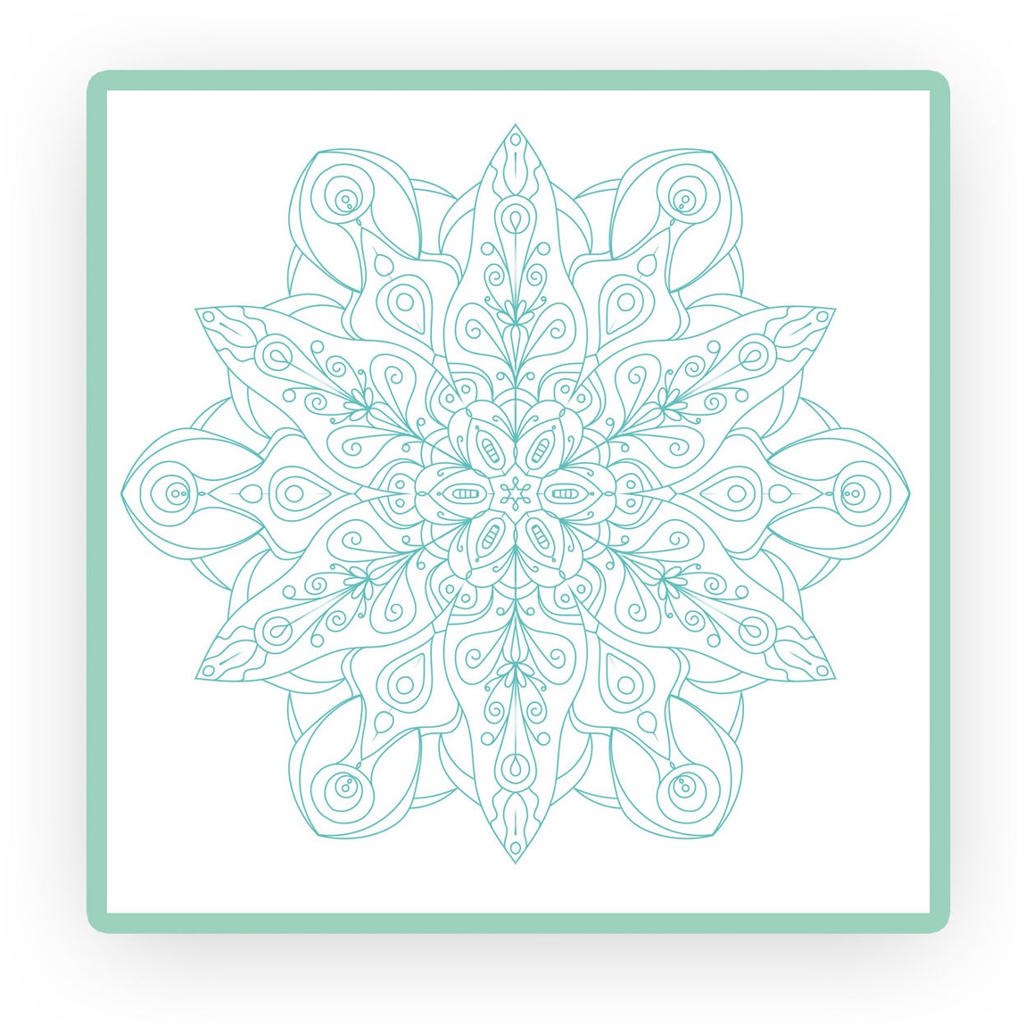 Mandala Digital Download to Print on A4 - Pack of 5 ( #16 ) - Etsy