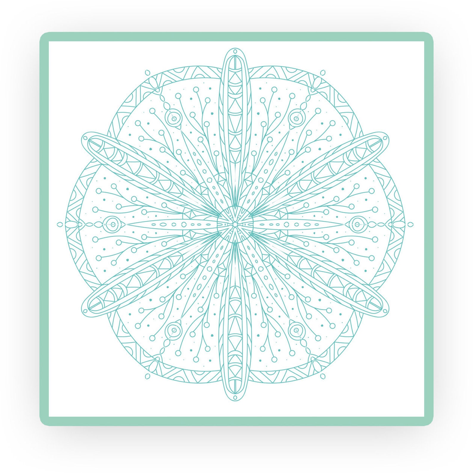Mandala Digital Download to Print on A4 - Pack of 5 ( #13 ) - Etsy