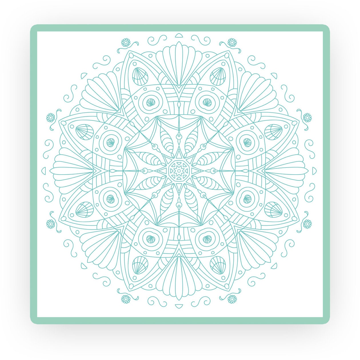 Mandala Digital Download to Print on A4 - Pack of 5 ( #10 ) - Etsy