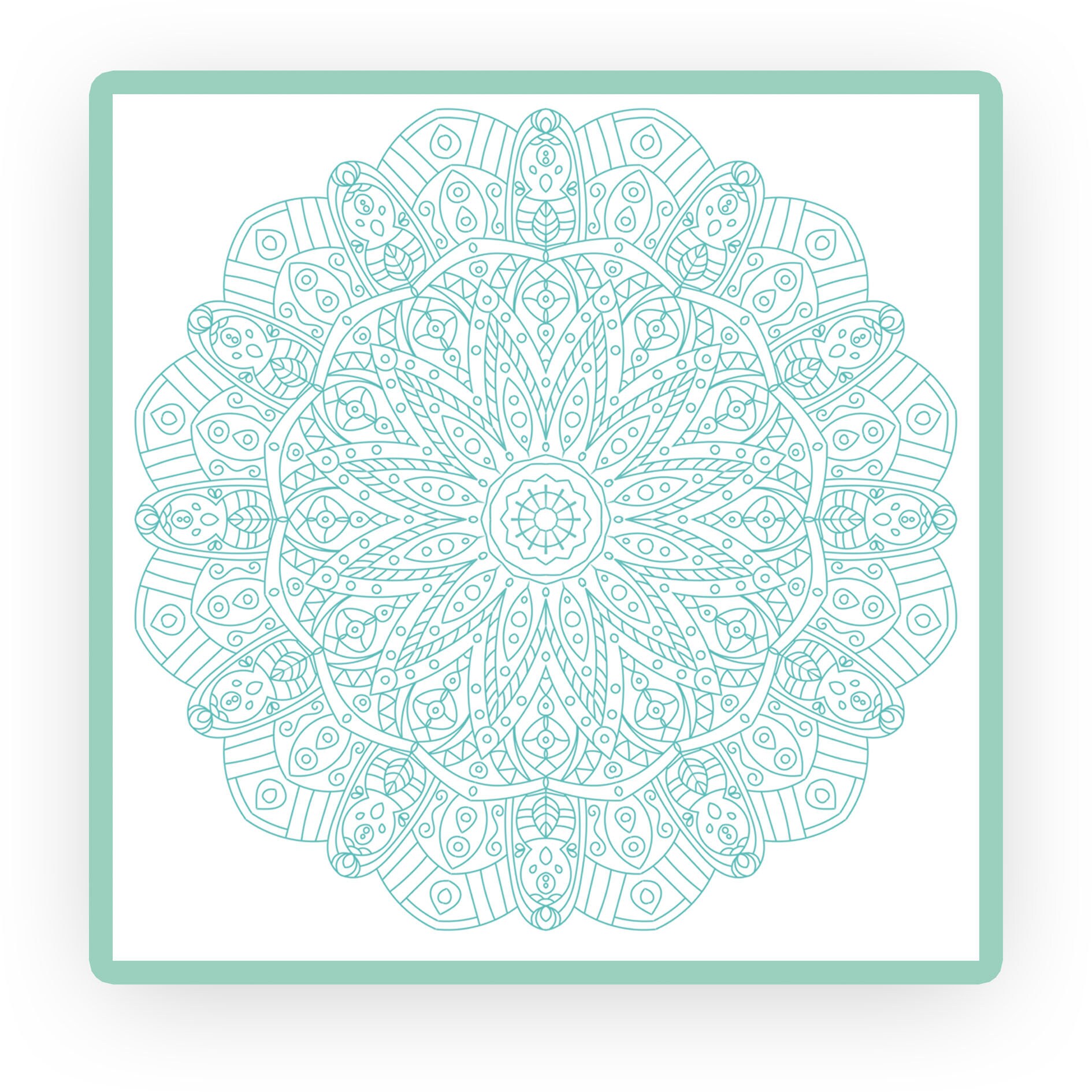 Mandala Digital Download to Print on A4 - Pack of 5 ( #3 ) - Etsy
