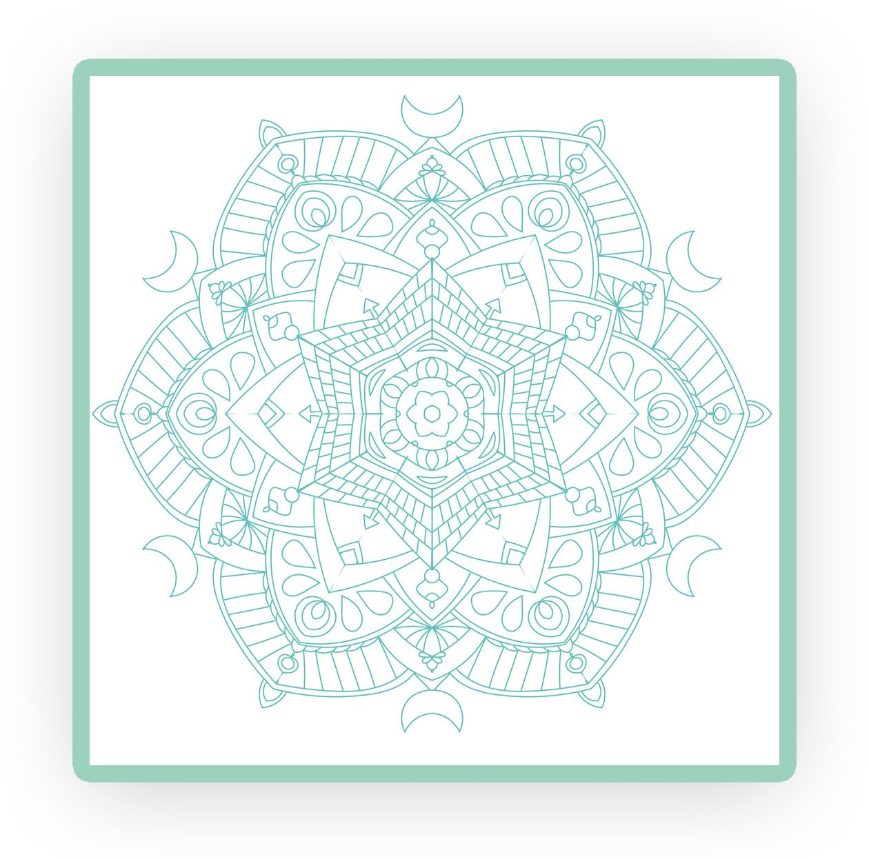 Mandala Digital Download to Print on A4 - Pack of 5 ( #16 ) - Etsy
