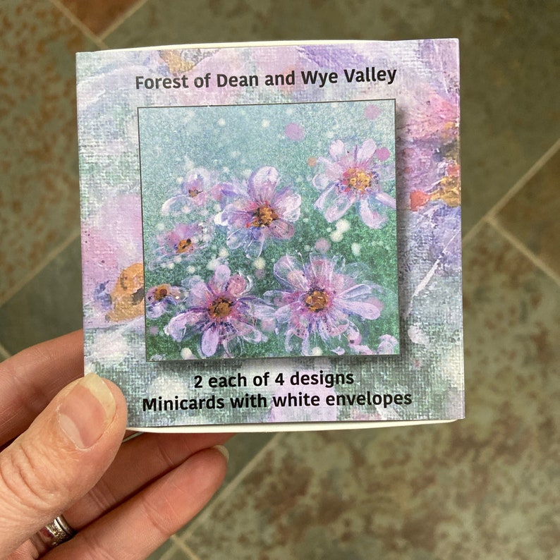 Mini Cards Boxset Flower Design Lisa Dear Artworks Giftcards Gift 8 ...
