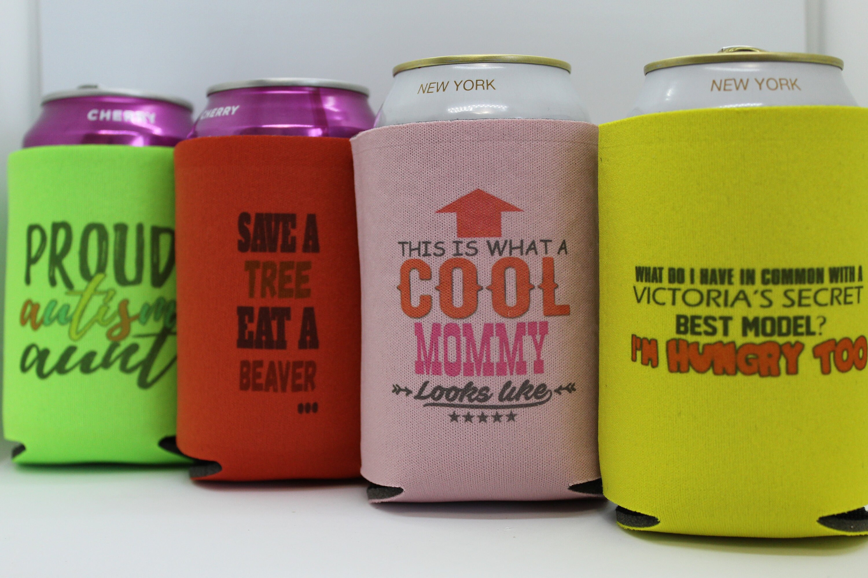 2 Sided Can Koolers, Can Coolers, Drink Coolers, Cold Drink Huggers ...