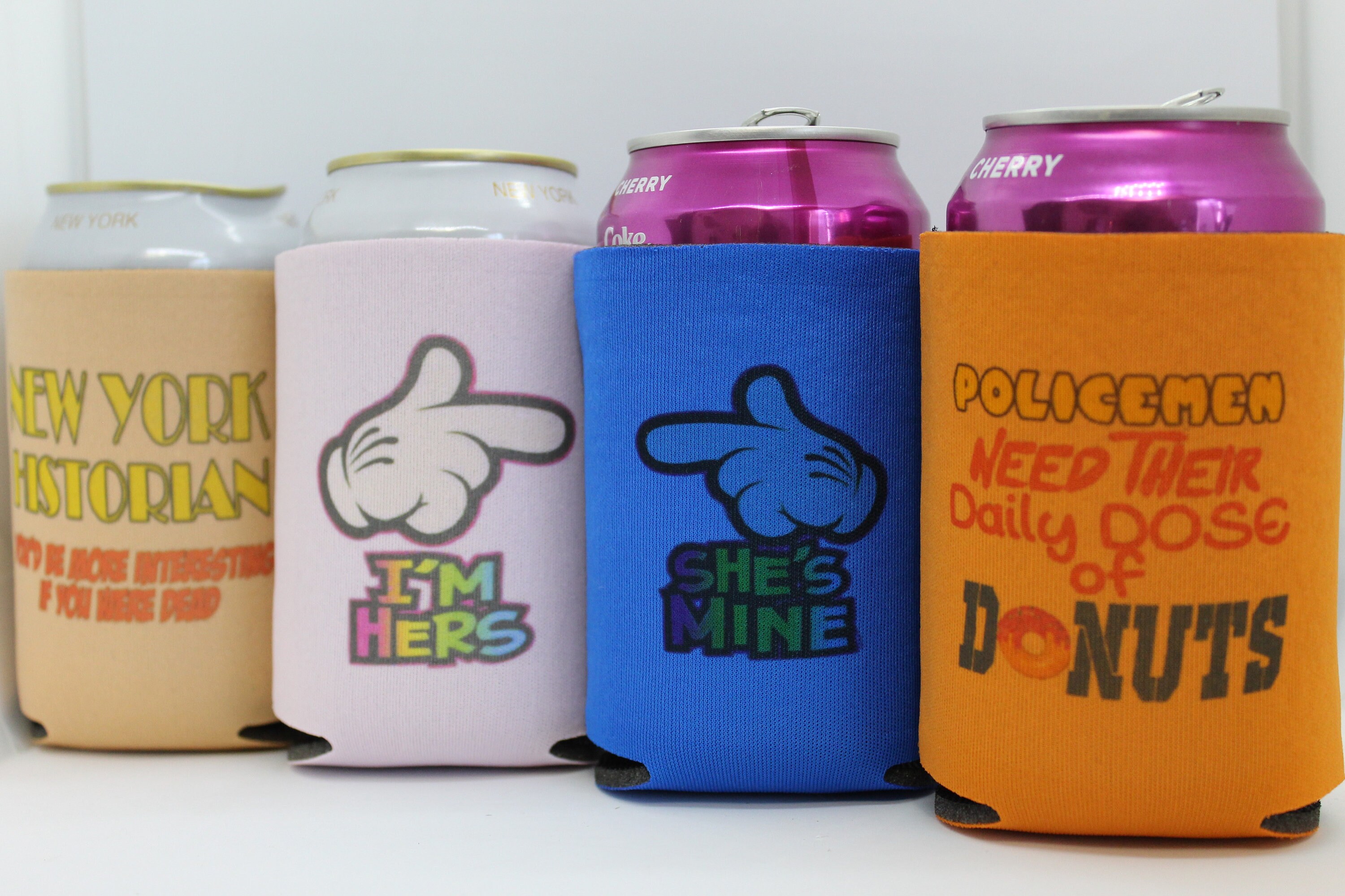 2 Sided Can Huggers Can Coolers Can Huggees Can Coverings | Etsy