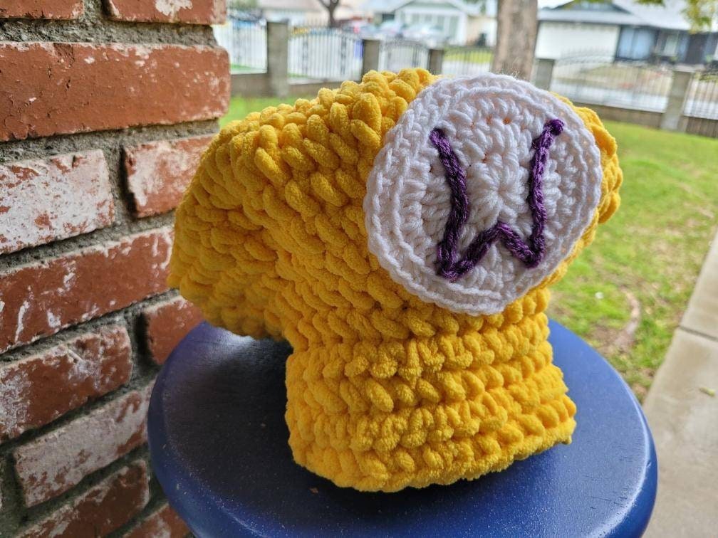 Mario Bros. Inspired, WARIO Crochet Bucket Hat, Rave Hat, Festival Wear ...
