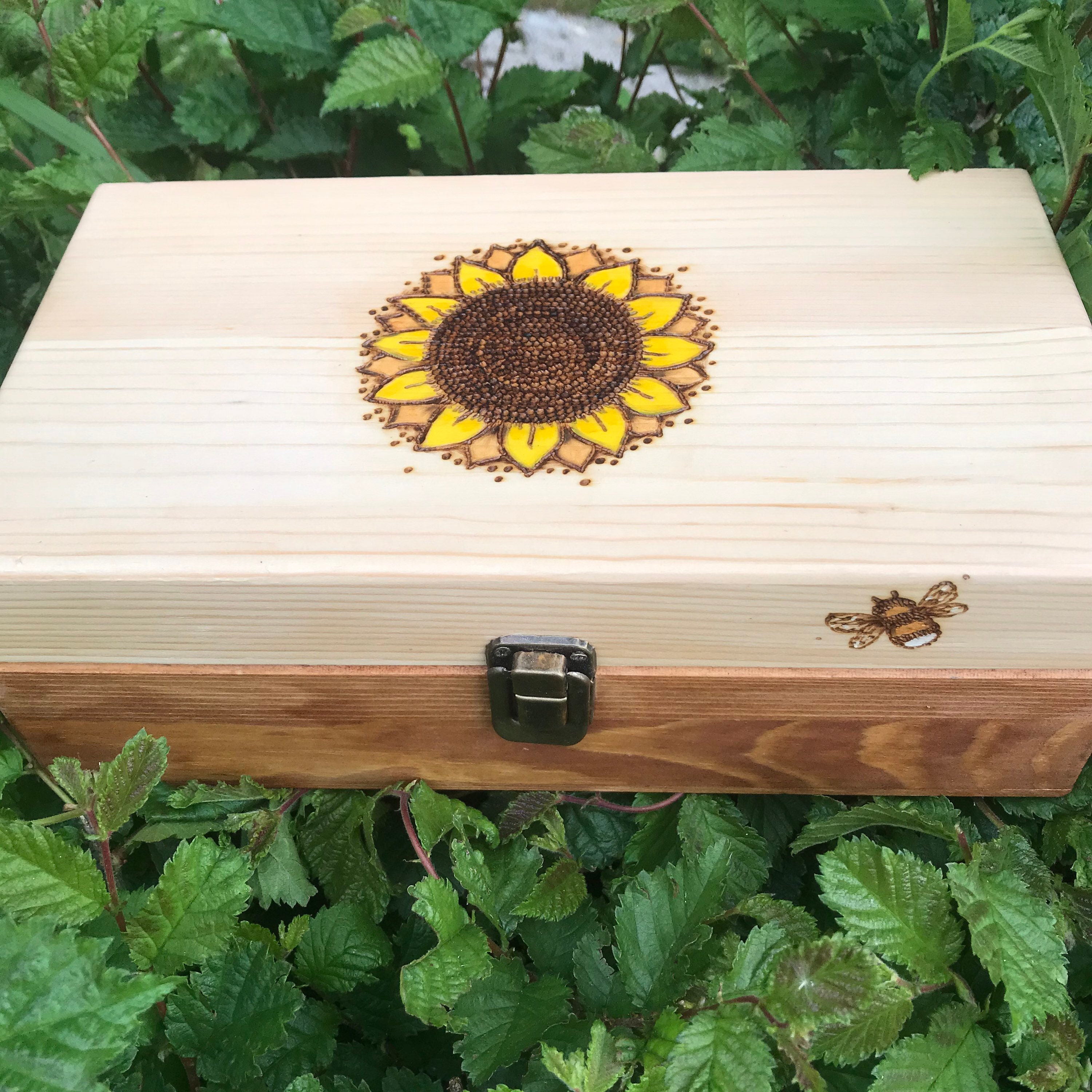 Sunflower Essential Oil Storage Box Wooden Grid Box for - Etsy UK