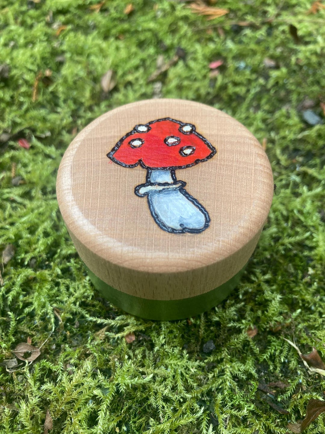 Beech Toadstool Box, Ring or Trinket Round Mini Box, Amanita, Fly ...