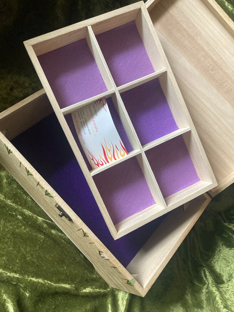 Personalised Wooden Bluebird and Sunflower Jewellery Box With Removable ...