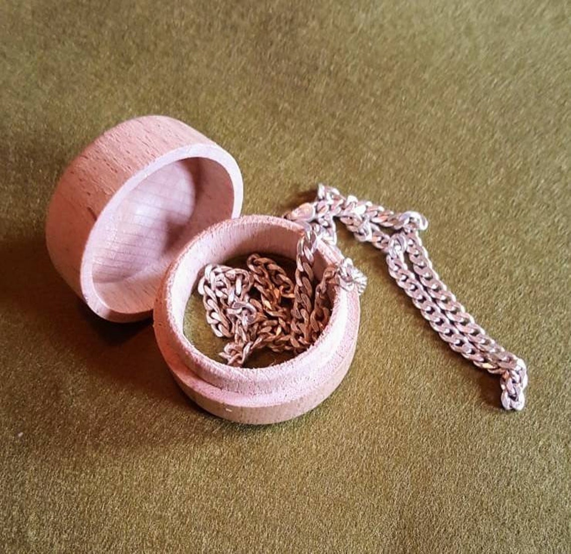 Golden Acorn Wooden Mini Pot, Pyrography Trinket Box. Solid Beech - Etsy UK