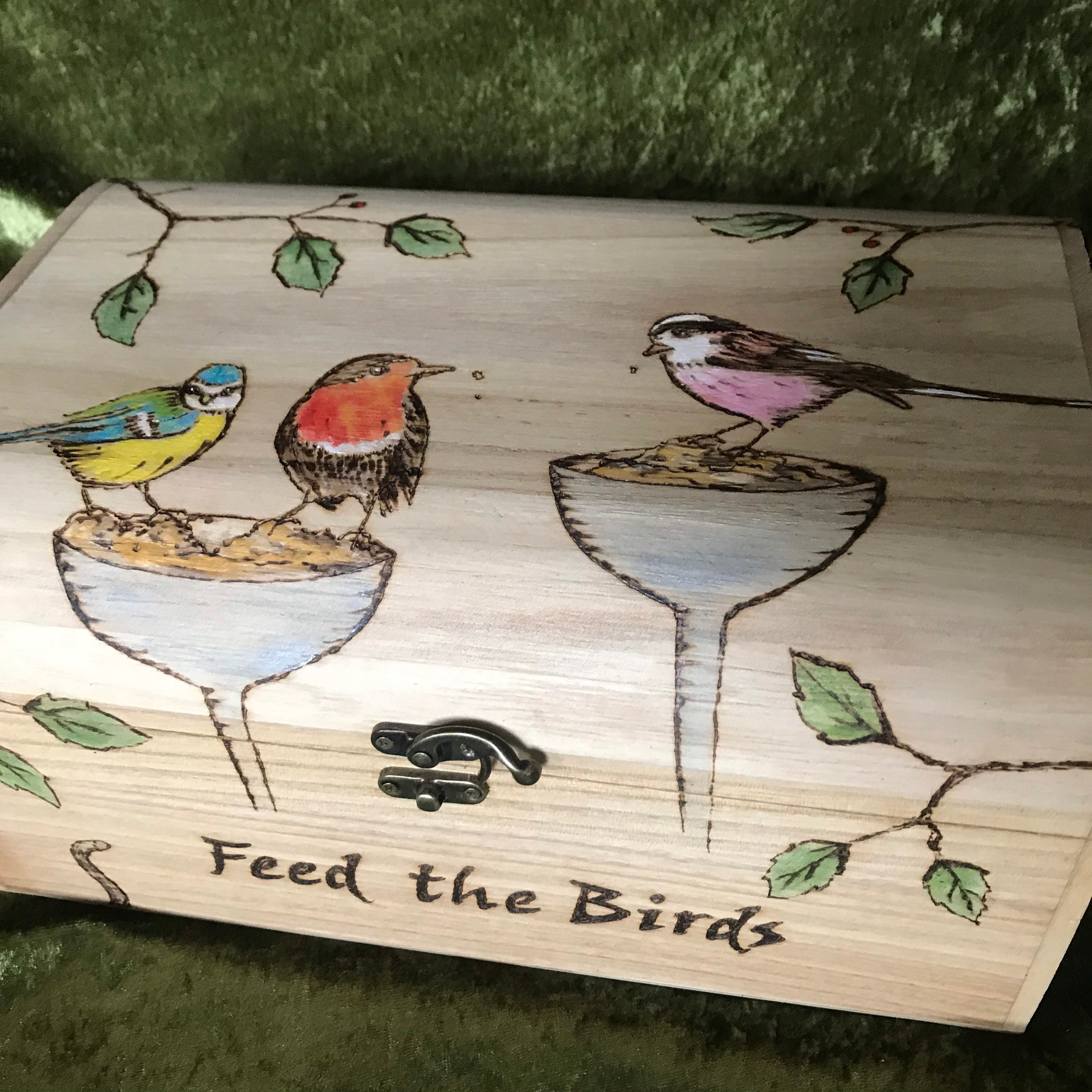 Feed the Birds Storage Complete Twitcher Gift Box Burned With - Etsy