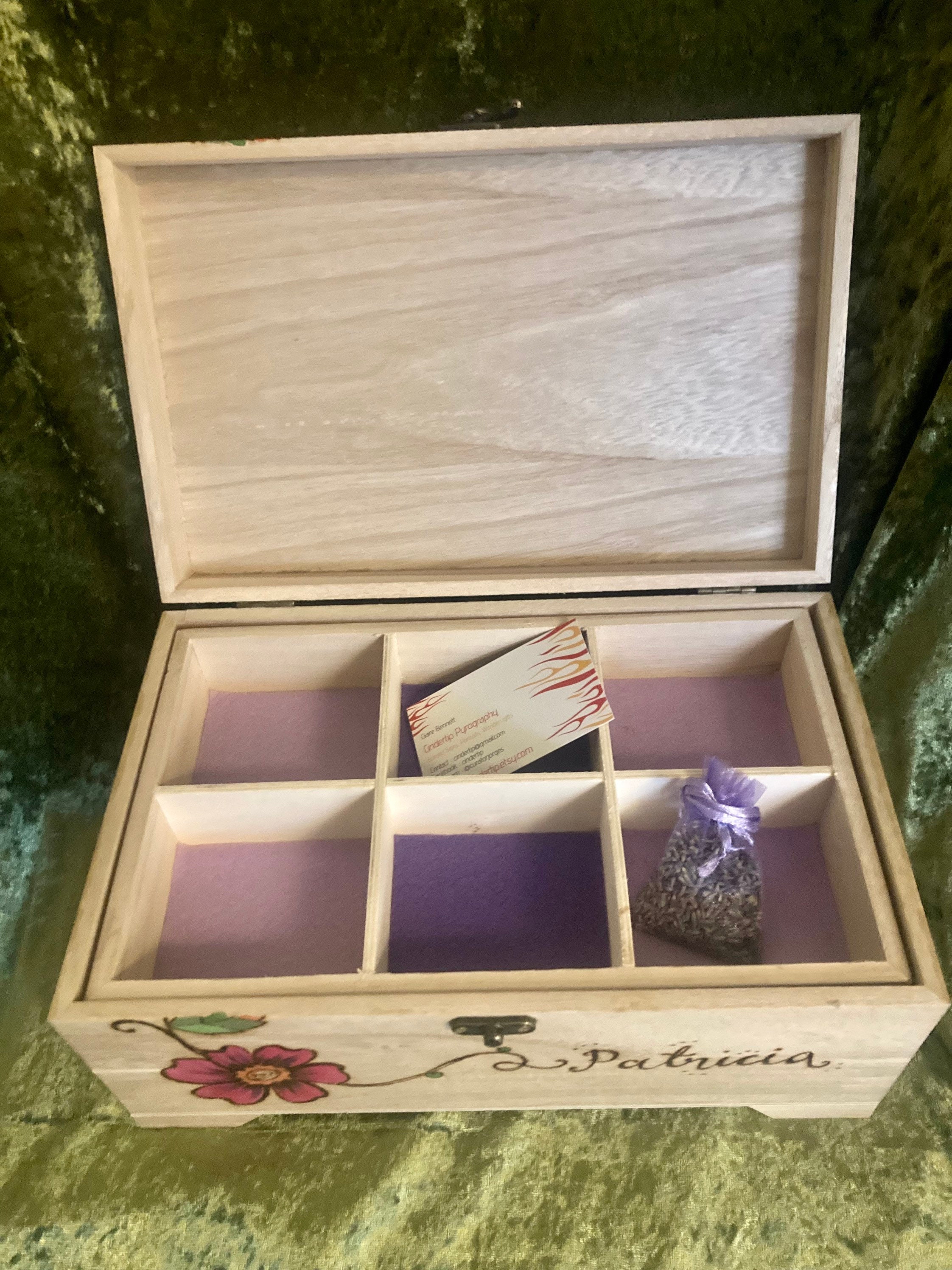 Personalised Wooden Hummingbird Jewellery Box. Large Keepsake Box With ...