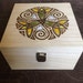Personalised Celtic Daffodil Pyrography Box, Square Wooden Keepsake Box ...